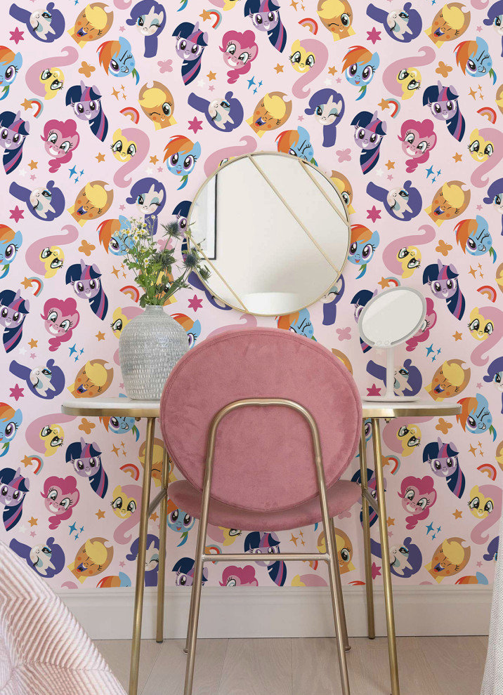 My Little Pony Toss Peel & Stick Wallpaper - Contemporary - Kids Wall ...