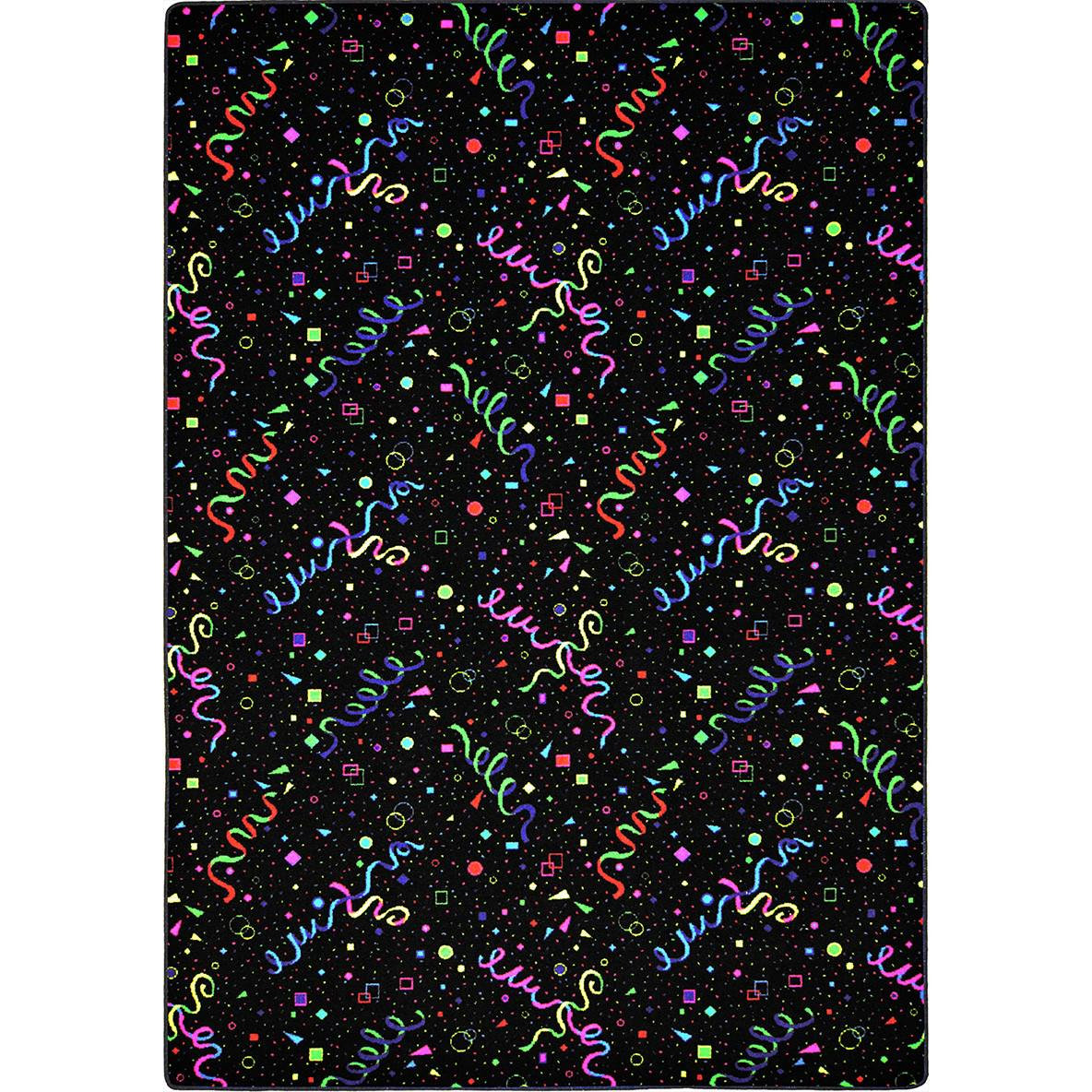 Joy Carpet Neon Lights Celebration Area Rug Fluorescent - 6' X 9', 6' X ...