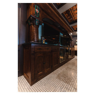 Pub Style Home Bar - Craftsman - Home Bar - Other - by Lustig Custom ...