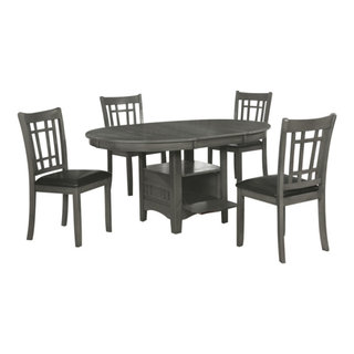 Lavon 5-piece Dining Set Medium Grey - Craftsman - Dining Sets - by ...