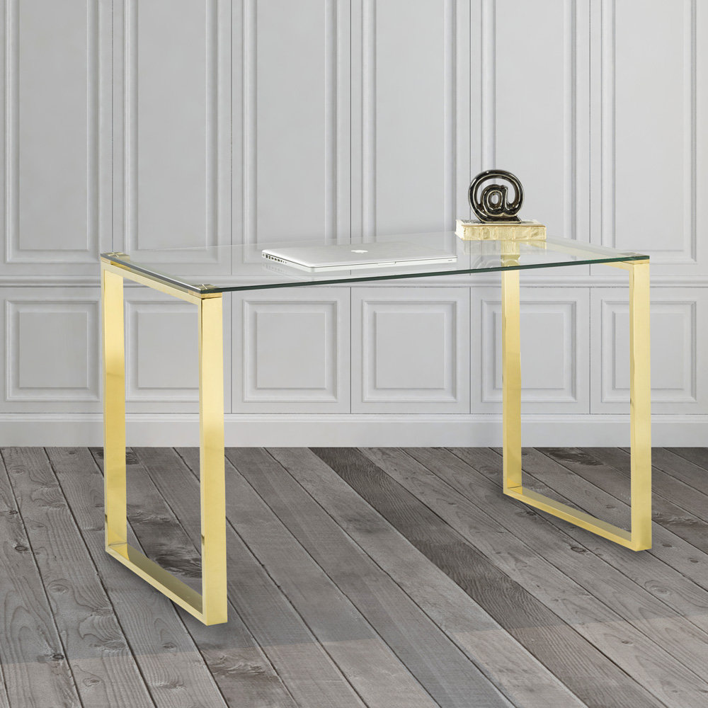 Kali Desk in Gold - Contemporary - Desks And Hutches - by Home Gear | Houzz