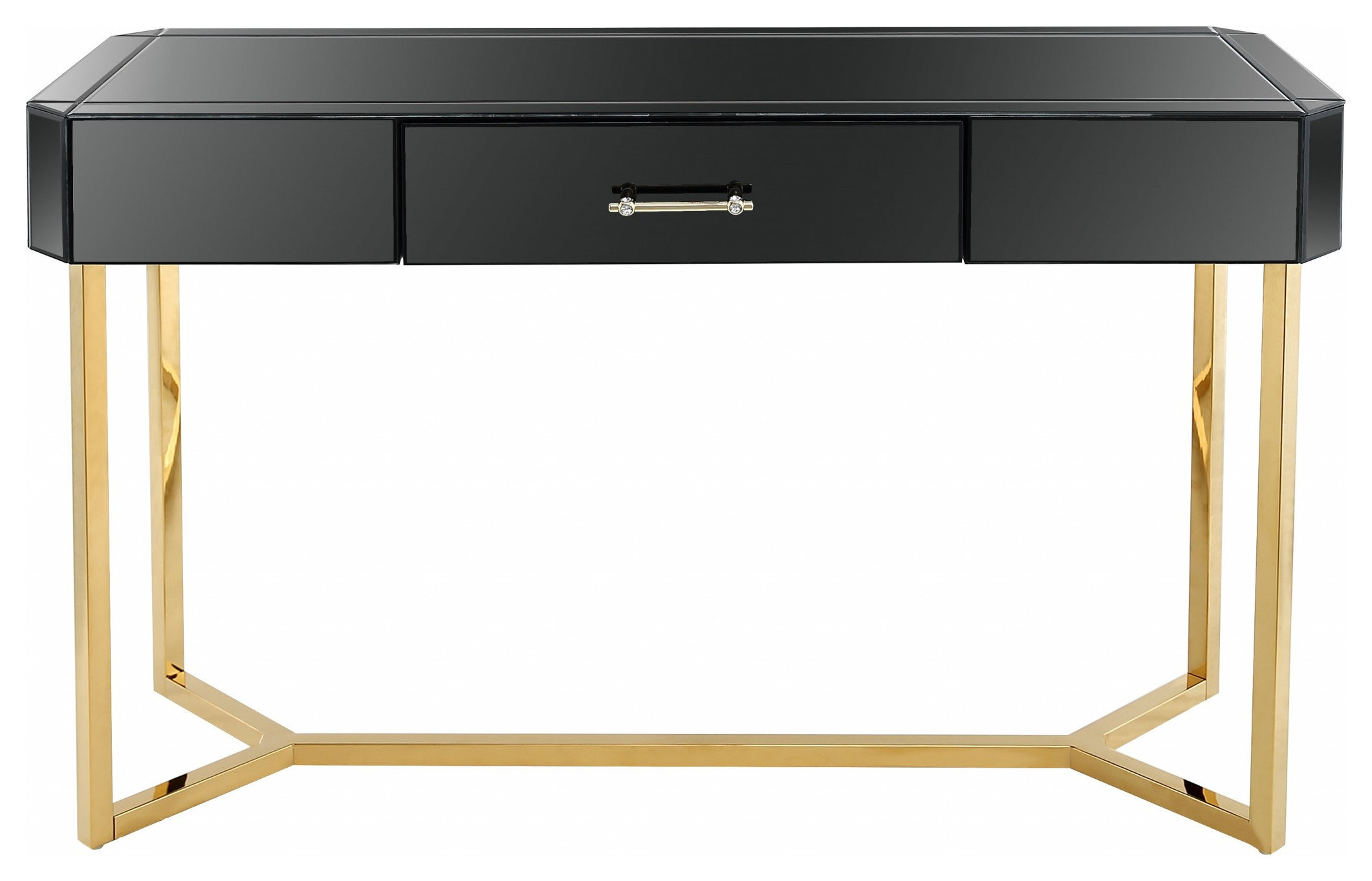 Black and Gold Console Table - Contemporary - Console Tables - by Ami ...