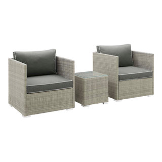 Repose 3-Piece Outdoor Sectional Set - Tropical - Outdoor Lounge Sets ...