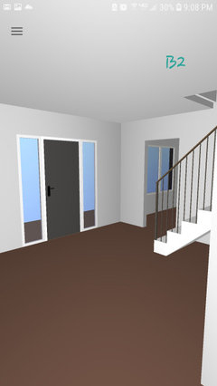 Off center door in entryway