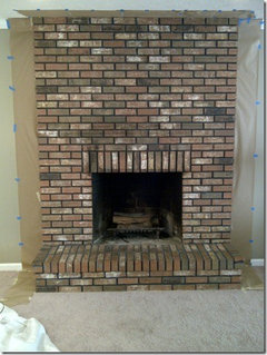 1980s large, red brick fireplace - Ideas to update?