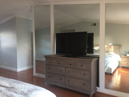 Before and After on full length 80s mirror!