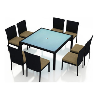 Urbana 9 Piece Square Dining Set - Tropical - Outdoor Dining Sets - by ...