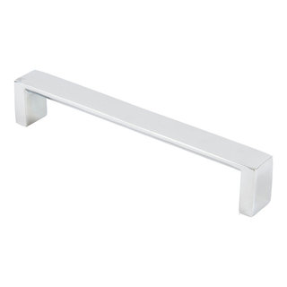 6" Modern Square Pull, Chrome - Contemporary - Cabinet And Drawer ...