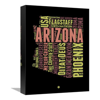 "Arizona Word Cloud 1" Fine Art Print, 12" x 16" - Modern - Prints And ...