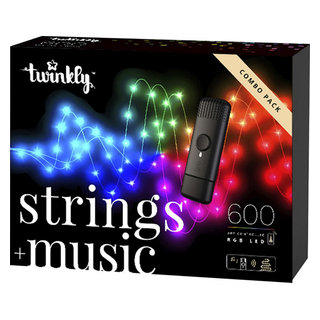 Twinkly App-Controlled String Lights Sync with Music 600 RGB LED, Gen ...