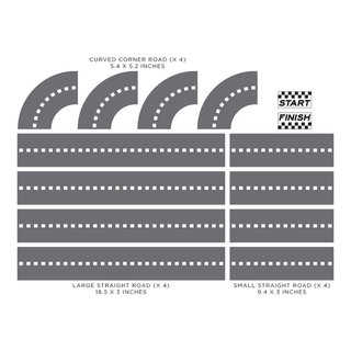 Race Car Tracks Fabric Wall Decal, Customizable Roads, Full Size Add On ...