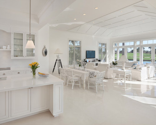 White Concrete Floor | Houzz
