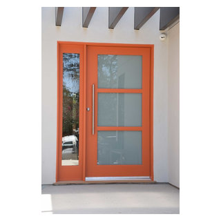 Orange Front Door - Modern - Entry - Los Angeles - by Voorhees Design ...