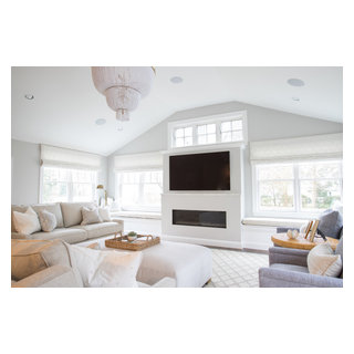 Classic Colonial Transitional Wellesley - Transitional - Family Room ...