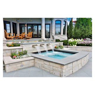 Wilmette, IL Rectilinear Swimming Pool with Separate Hot Tub ...