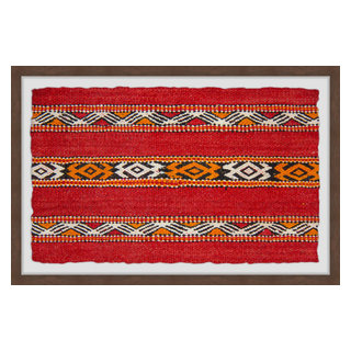 "Abstract Red Cloth" Framed Painting Print, 18"x12" - Southwestern ...