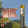 American Flag Weathervane, Pure Copper - Contemporary - Weather Vanes ...