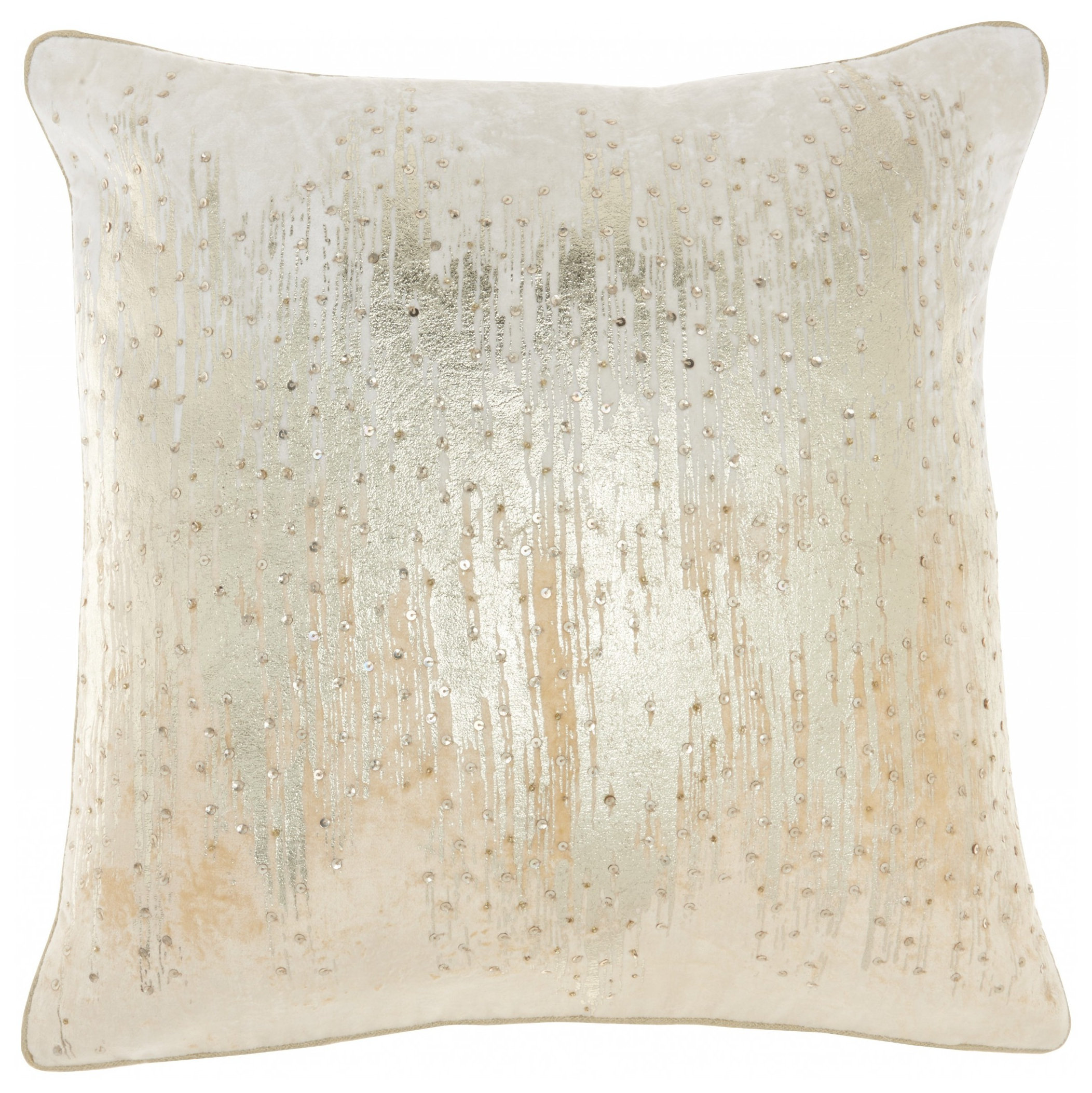 Cream Sequined Ombre Throw Pillow - Contemporary - Decorative Pillows ...