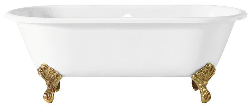 Cheviot Products Regal Cast Iron Tub With Rolled Rim and Shaughnessy ...