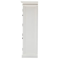 Classic White Two Level Storage Cabinet - Transitional - Storage ...