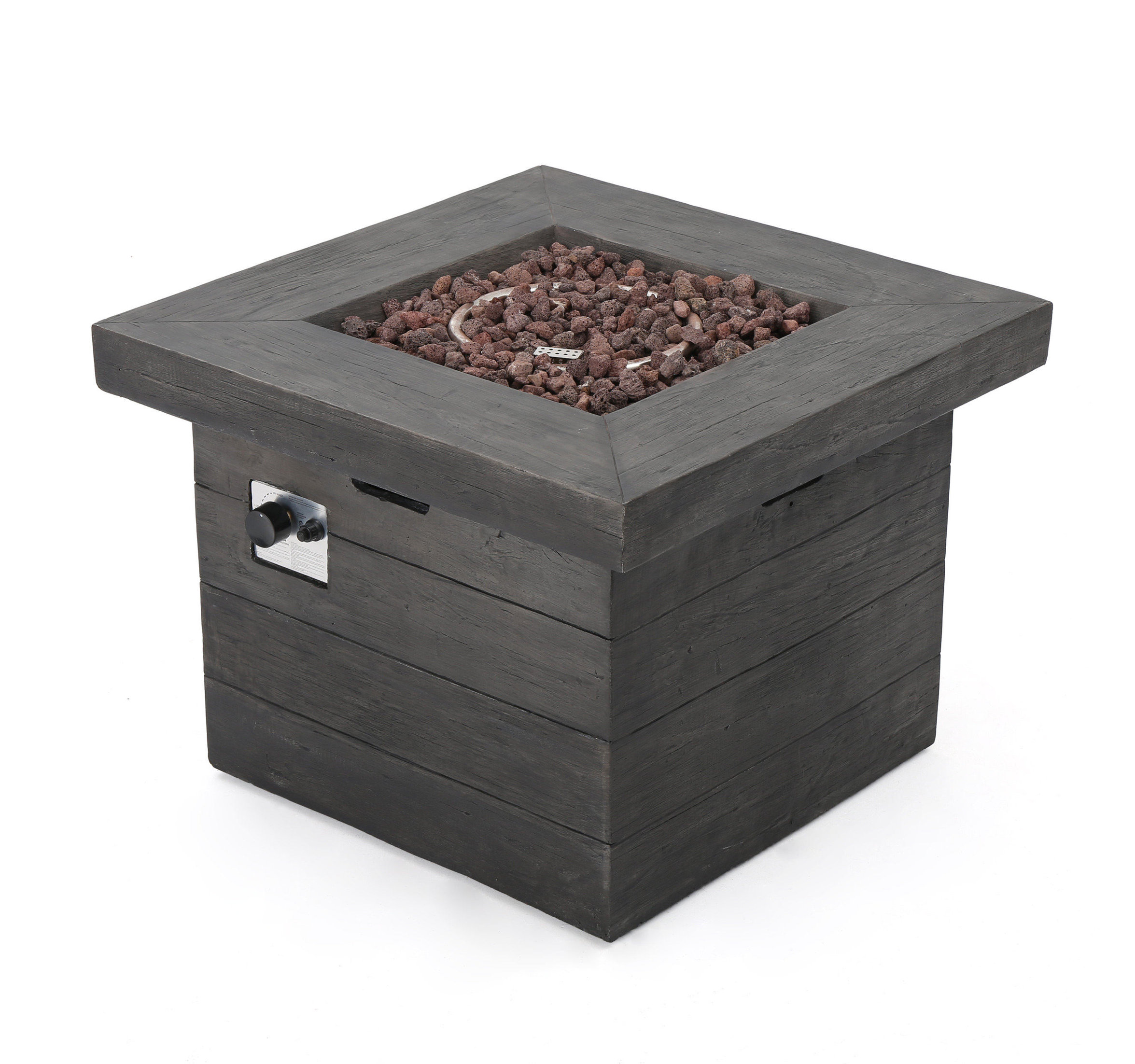 GDF Studio Vermont Outdoor Square Fire Pit - Transitional - Fire Pits ...