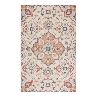 Safavieh Metro Met354b Handmade Beige / Rust Rug, 6' round ...