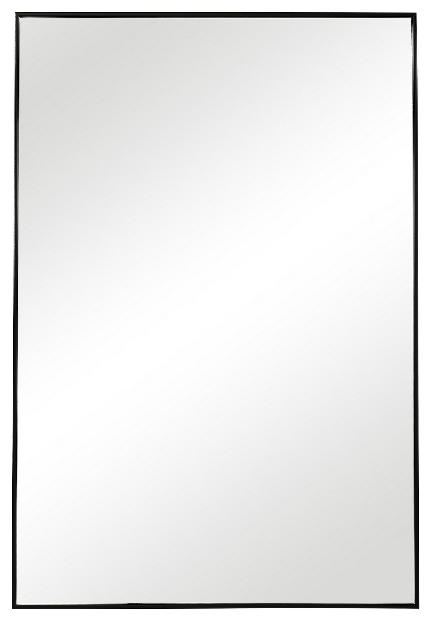 Benzara BM239300 Rectangular Thin Polystyrene Frame Mirror, Black ...