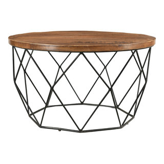 Mata Round Cocktail Table - Industrial - Coffee Tables - by HedgeApple ...