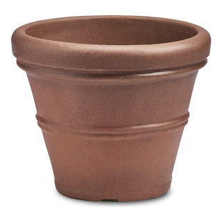 Crescent Garden Brunello Classic Rolled-Rim Plant Pot, 27" (Rust ...