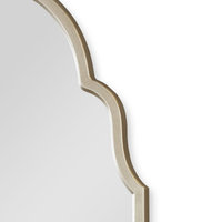 Beautiful shaped arch top frame finished in a warm silver ...