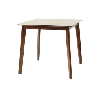Modern Wood Dining Table, Medium Brown Finish - Midcentury - Dining ...