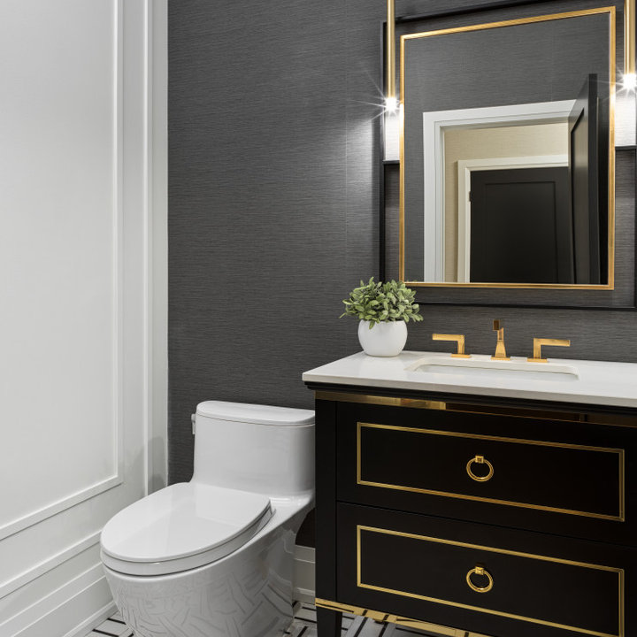 75 Wall Paneling Powder Room Ideas You'll Love - March, 2026 | Houzz