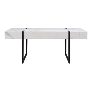 Bianca Modern Faux Marble Cocktail Table - Coffee Tables - by ...