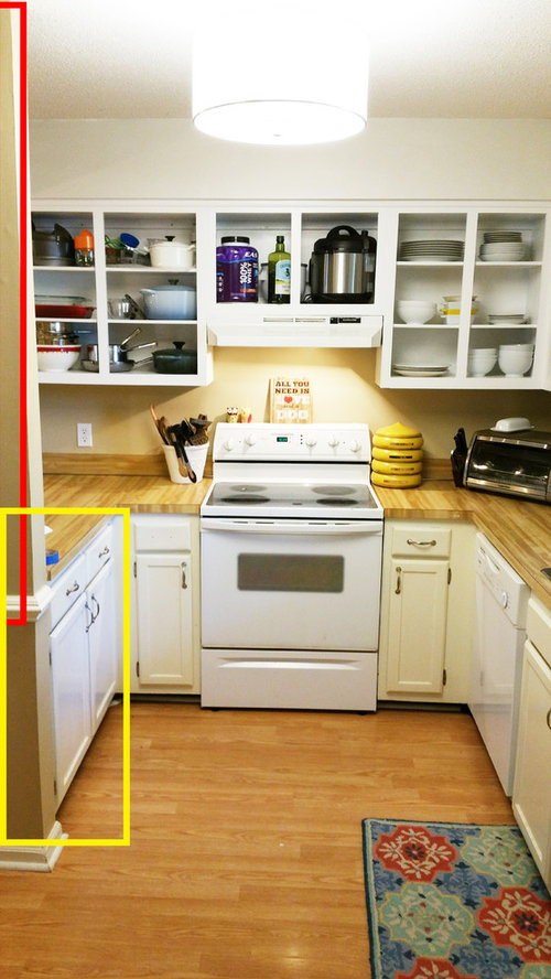 Kitchen remodel standstill due to weird layout...need ideas!!