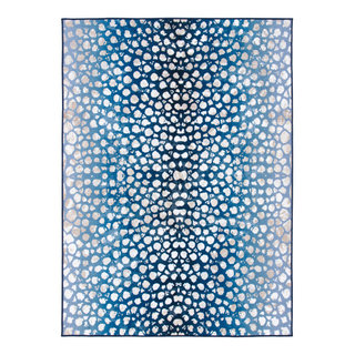 Safavieh Washable Journey Jny118N Animal Prints Rug, Navy/Beige, 8'9 ...