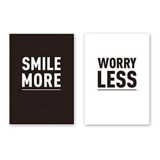 Smile More Worry Less 20"Wx28"H - Contemporary - Prints And Posters ...