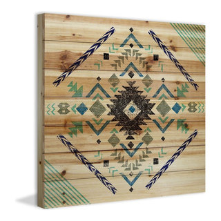 "Pretty Pattern" Painting Print on Natural Pine Wood, 40x40 ...