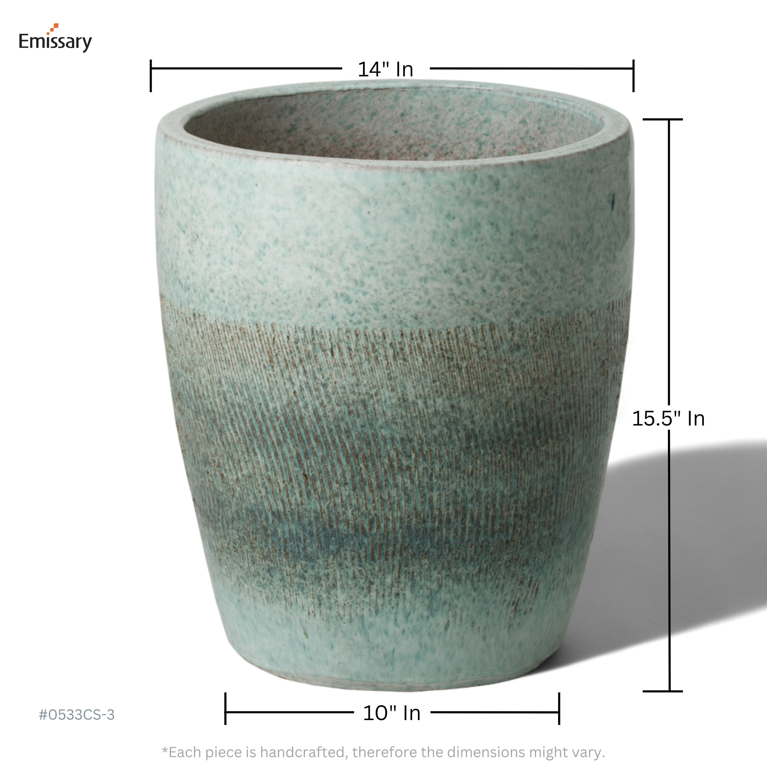 Bullet Planter Coastal Splash - Farmhouse - Outdoor Pots And Planters ...