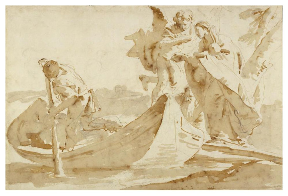 "Flight into Egypt (recto); Various Studies (verso)" Paper Art, 20"x14 ...