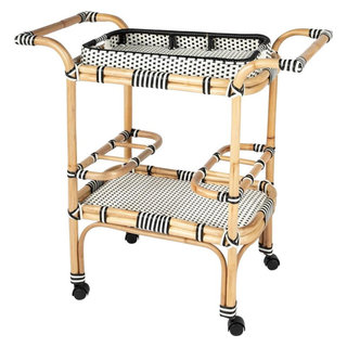 Elegant Rattan Serving Cart, Selena By Butler - Tropical - Bar Carts ...