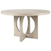 Light Natural Wood Round Geometric Dining Table - Transitional - Dining ...