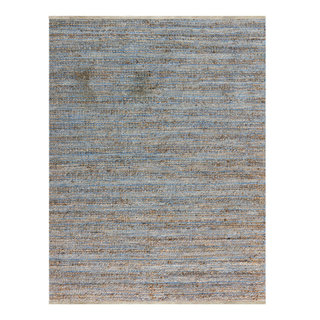 Naturals Sinclair Blue Organic Jute/Cotton Flatweave Area Rug, 8'x10 ...