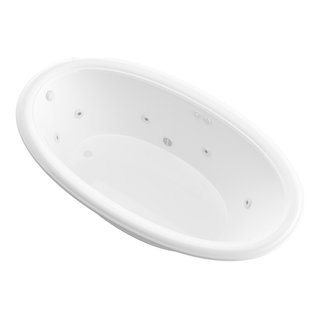 Whirlpools Petite 36 x 60 Oval Whirlpool Jetted Bathtub, Left - Modern ...