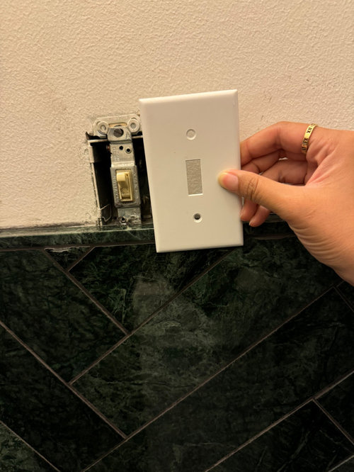 Wall tiling and light switch plate | Houzz Forum