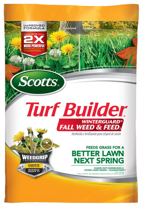 Scotts 50240 Turf Builder Winterguard Fall Weed and Feed, Solid, 15000 ...