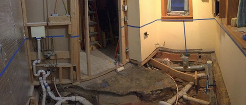 How to backfill around plumbing prior to pouring a concrete subfloor?