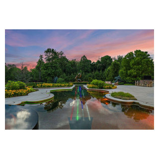 The Fiber Optic Lighting of The Glass Tile Violin Pool - Modern - Pool ...