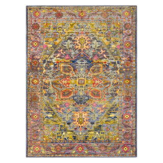 Machine Woven Silk Road Area Rug SKR-2305, 2'x3' - Mediterranean - Area ...