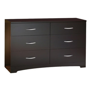 South Shore Step One 6-Drawer Double Dresser, Chocolate - Transitional ...