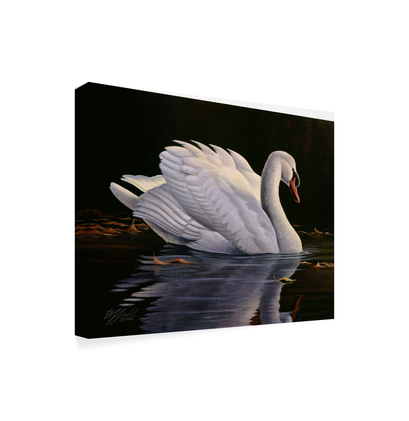 Wilhelm Goebel 'Reflection Mute Swan' Canvas Art, 32"x24 ...